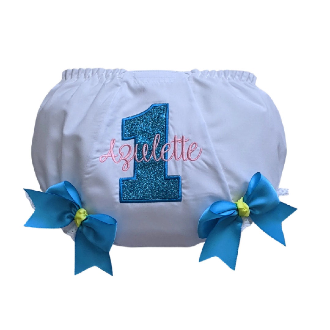 Smurfette Personalized Name & Age Diaper Cover Bloomers Match My Smurf Tutu Set - Etsy