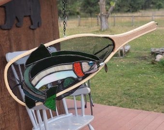Rainbow Trout Steelhead Stained Glass Suncatcher Fisherman Outdoorsman ...