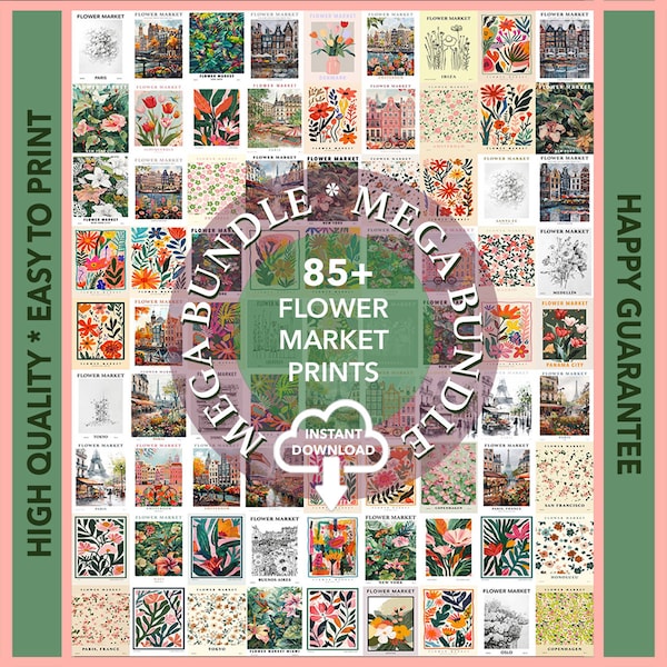 Flower Market Print - Etsy