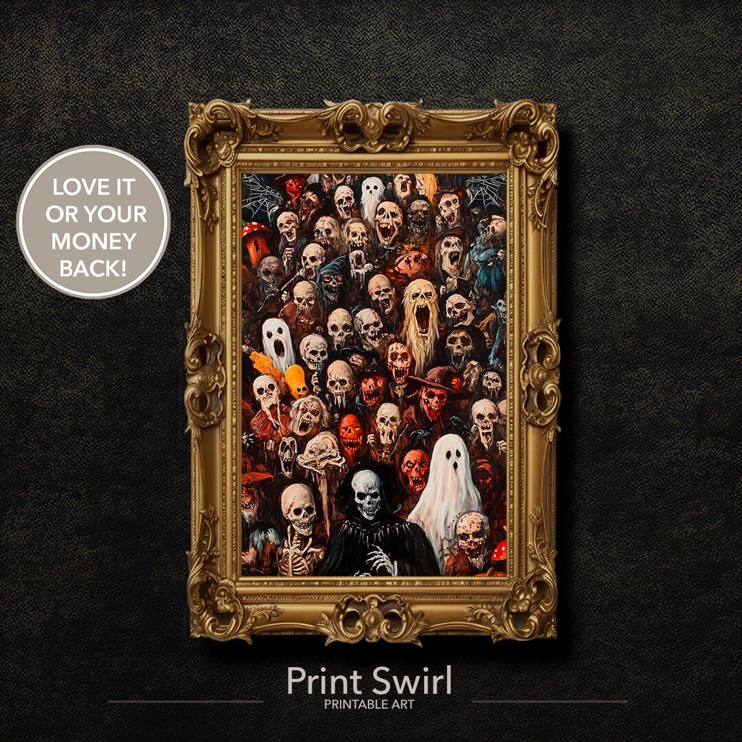 Scream Gang, Dark Academia Decor, Whimsigoth Wall Art, Moody Gothic ...