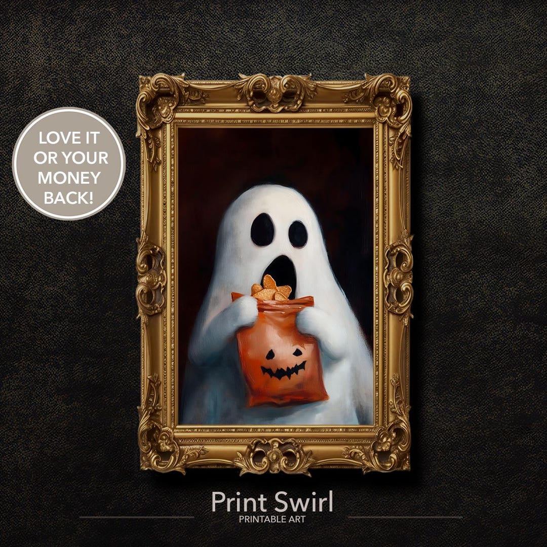 Potato Chips Ghost, Dark Academia Decor, Whimsigoth Wall Art, Moody ...