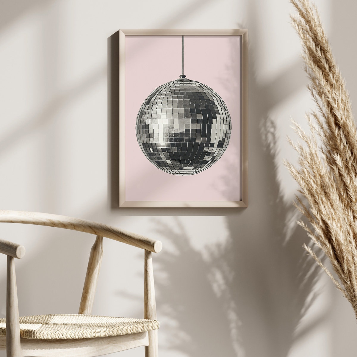 Disco Ball Print, Mirror Ball Wall Art, Discoball Wall Print Poster ...