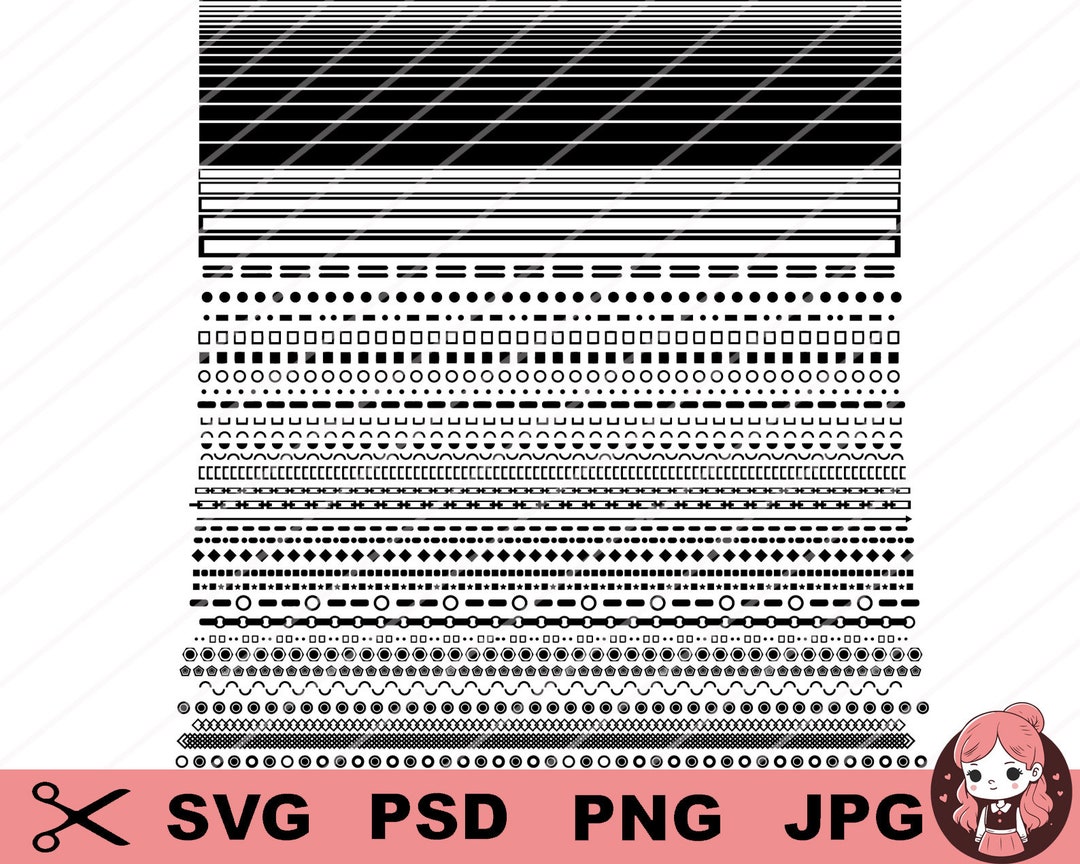 Basic Line SVG Dotted Line Svg Basic Straight Lines Svg - Etsy UK