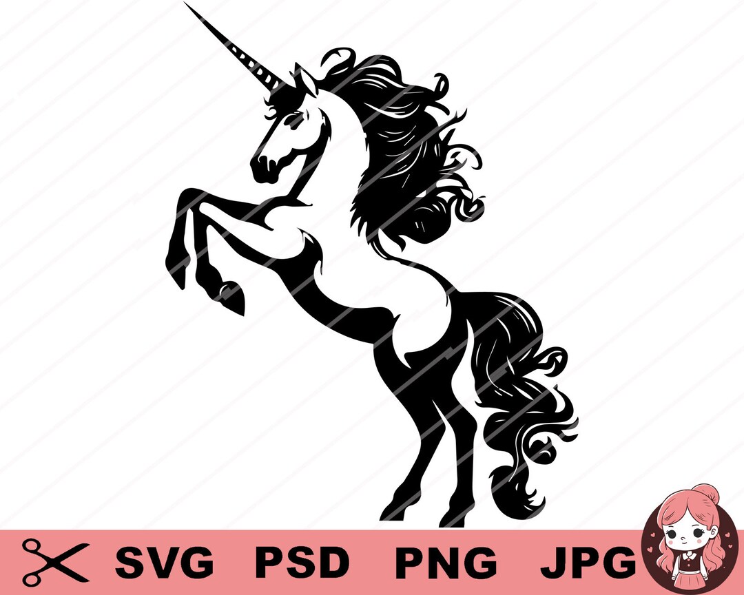 Silueta de unicornio SVG Unicornio SVG Mágico Imágenes - Etsy España