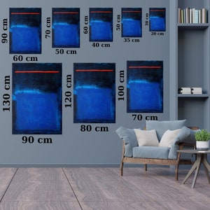 Mark Rothko Blau gerahmte Leinwand Gemälde, abstrakte Leinwand ...