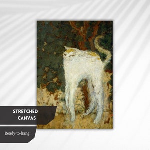 Le Chat Blanc, Vintage White Cat Art Print - Classic Feline Painting ...