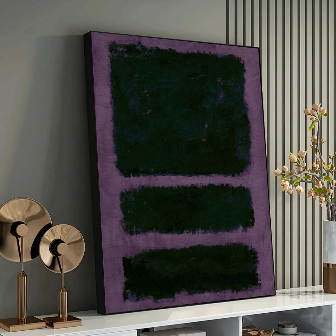 Mark Rothko Purple Canvas, Framed Abstract Wall Art, Minimalist Canvas ...