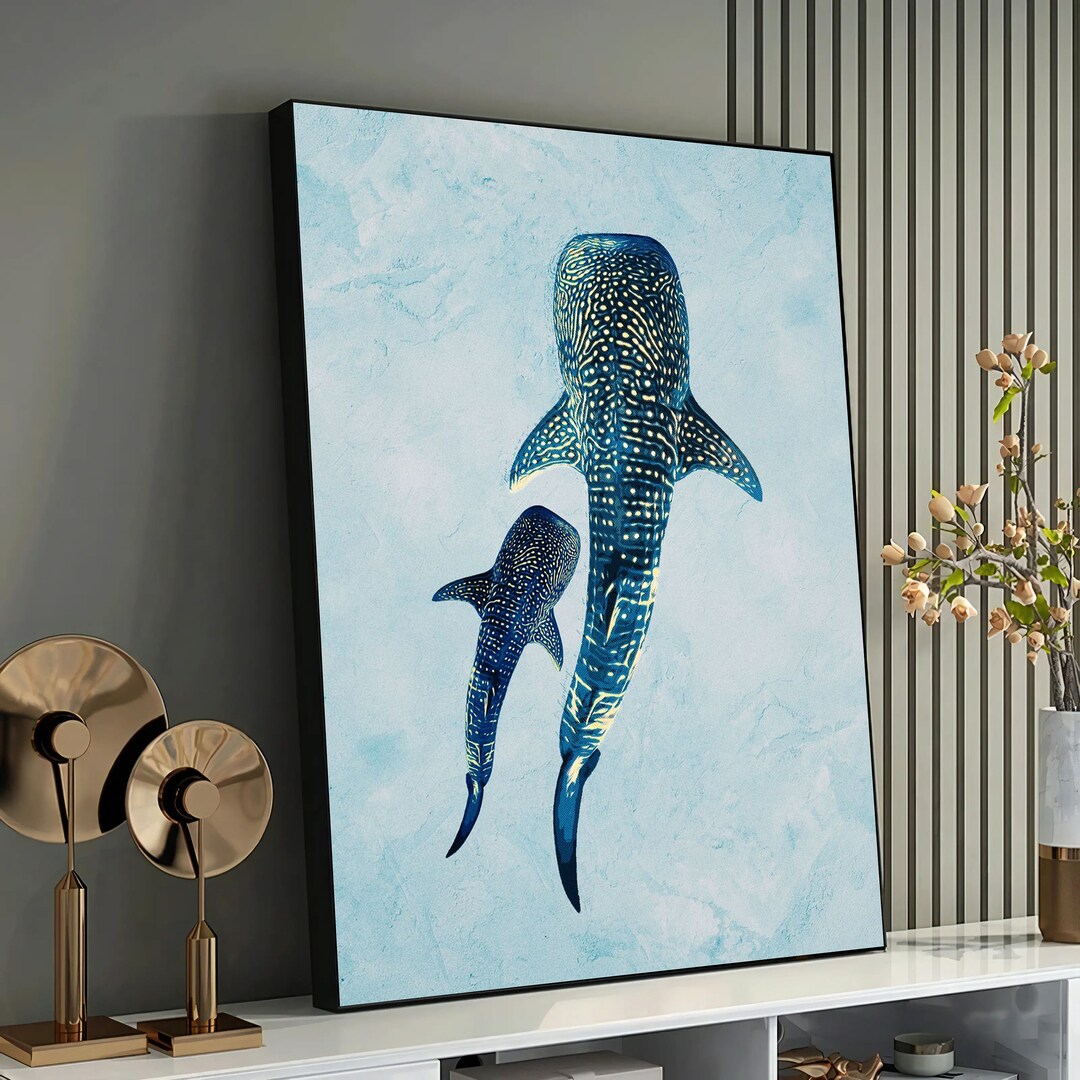 Whale Shark Art Print - Gentle Giants of the Sea Illustration, Oceanic ...