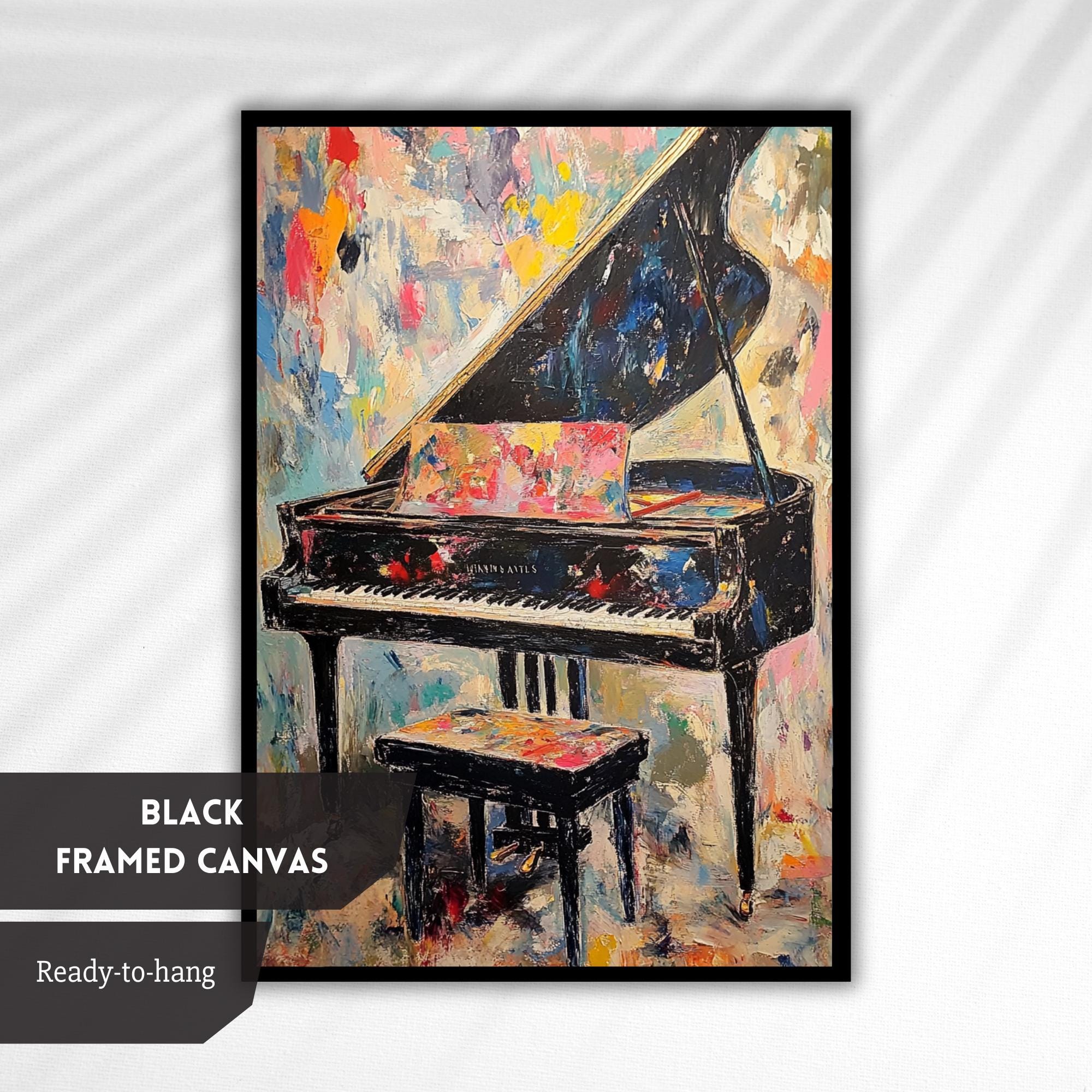 Colorful Piano Painting, Abstract Grand Piano Art, Music Lover Gift ...