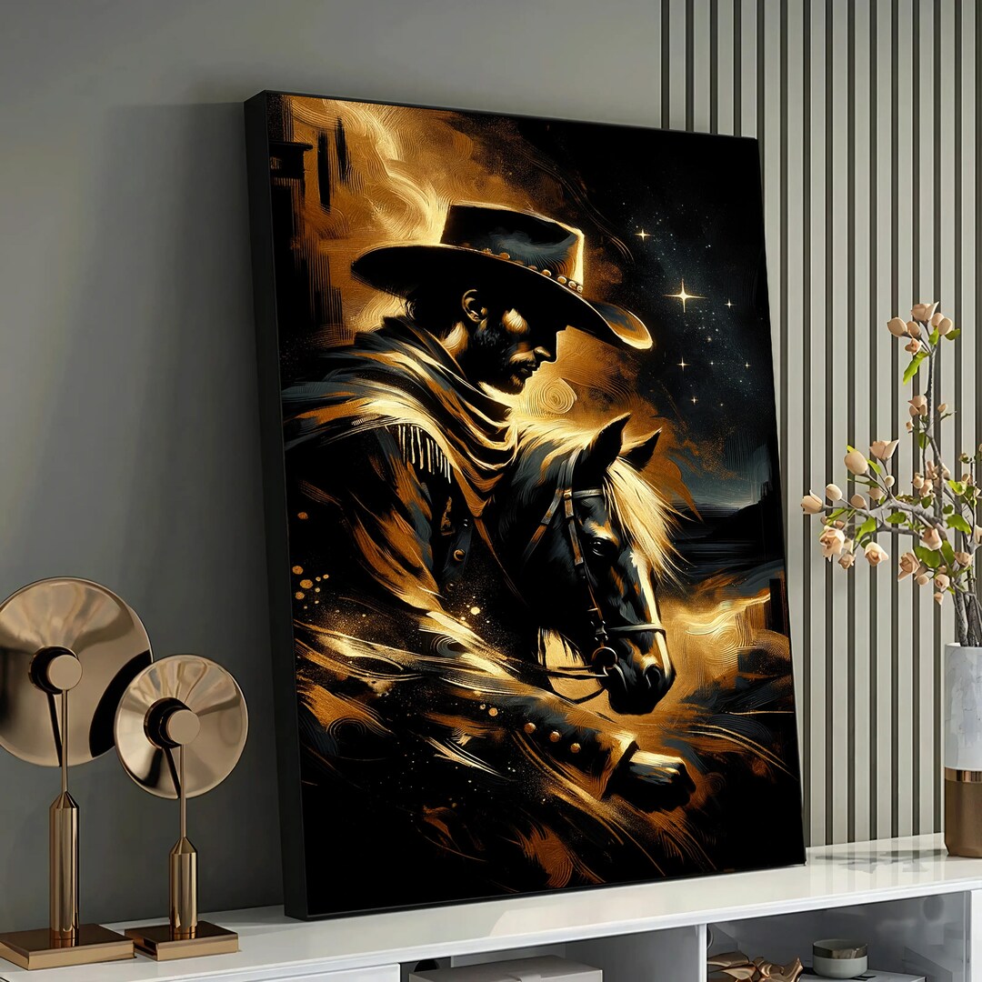 Starry Night Cowboy: A Western Hero's Journey Under the Cosmos Canvas ...