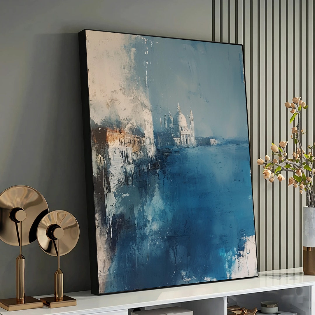 Venice in Italy,abstract Cityscape Canvas Art - Impressionist ...