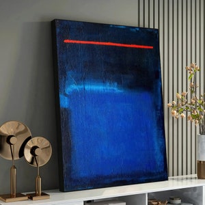 Mark Rothko Blau gerahmte Leinwand Gemälde, abstrakte Leinwand ...