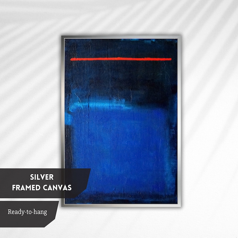 Mark Rothko Blau gerahmte Leinwand Gemälde, abstrakte Leinwand ...