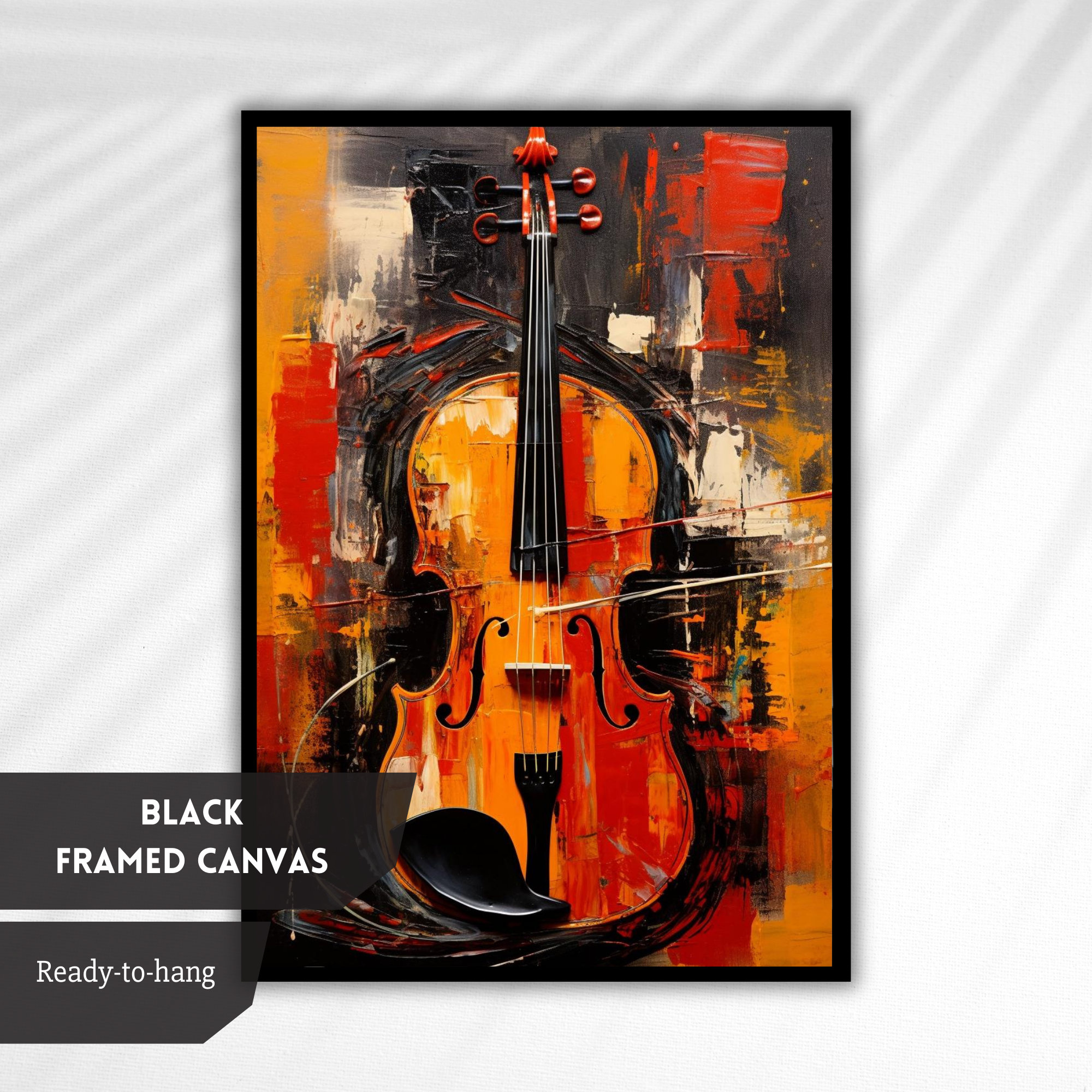 Abstract Violin Symphony - Modern Expressionist Violin Canvas Art ...