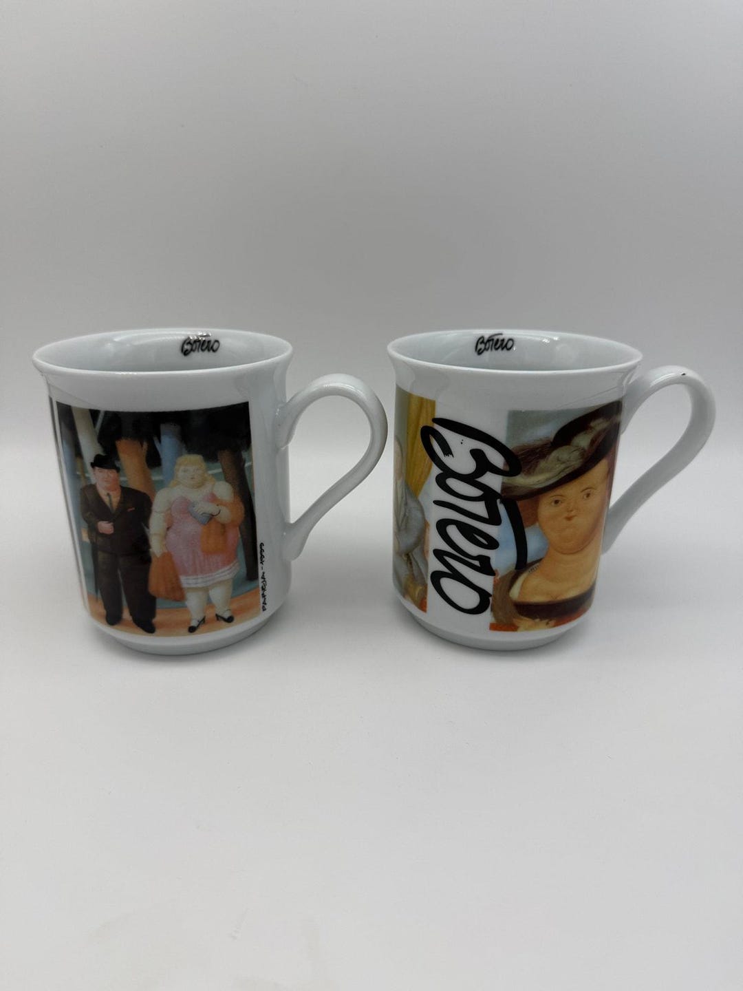 Set of 2 Vtg Botero Museo De Antioquia Corona Coffee Tea Art Mug ...