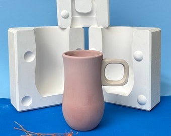 Slip Casting Mold Ceramics and Porcelain, Craft Kit,plaster Mug, Ceramic Casting,handmade Mold ...