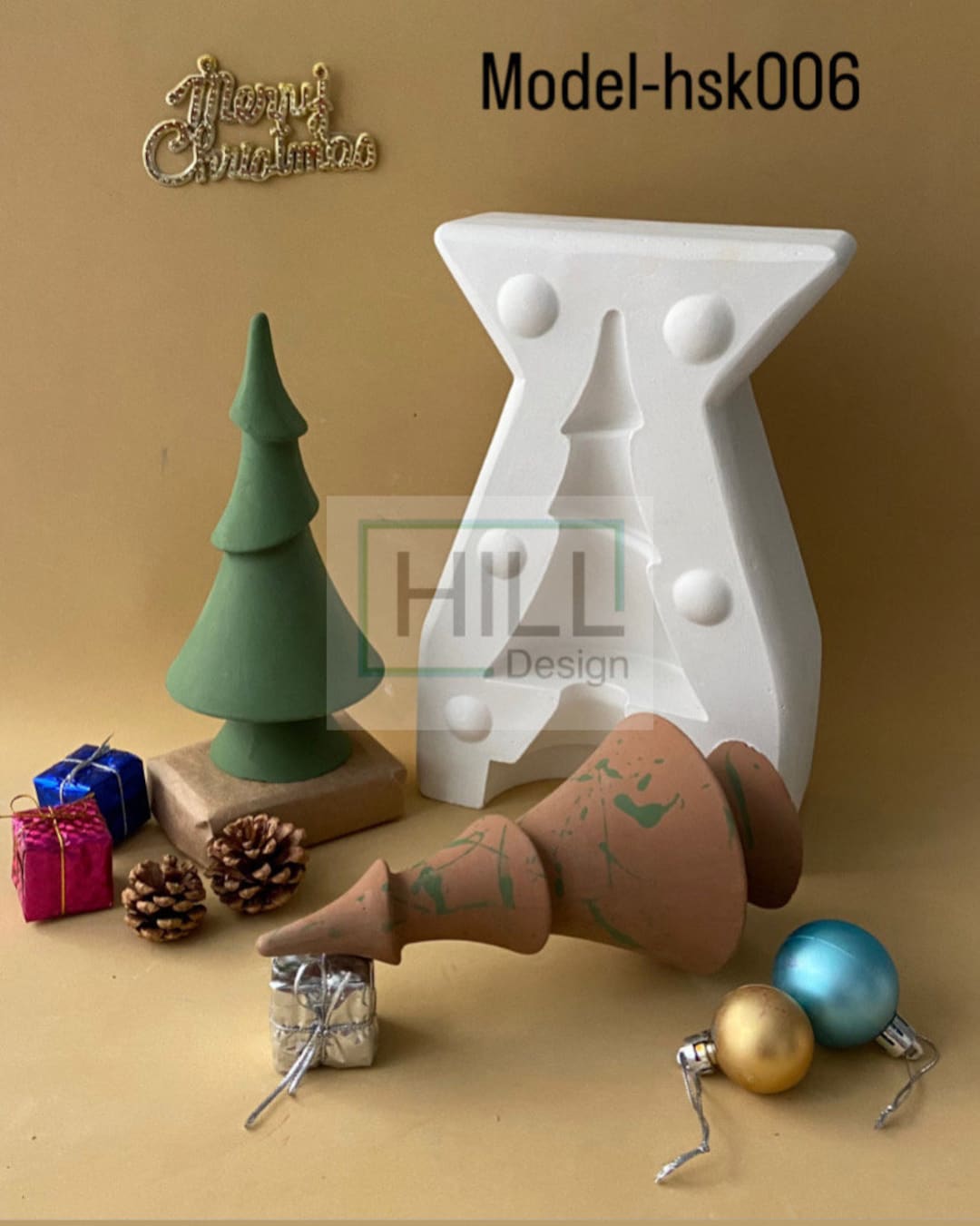 Christmas Tree Mold, Santa Mold, Ceramics and Porcelain, Craft Kit ...