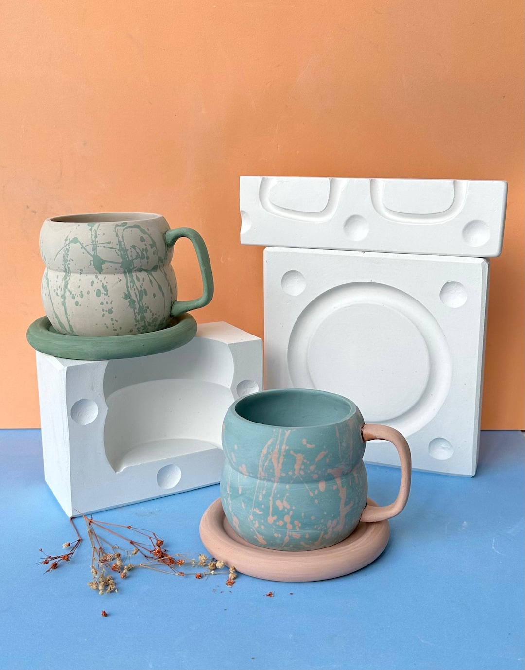 Mug Mold, Slip Casting Mold Ceramics and Porcelain, Craft Kit,plaster ...