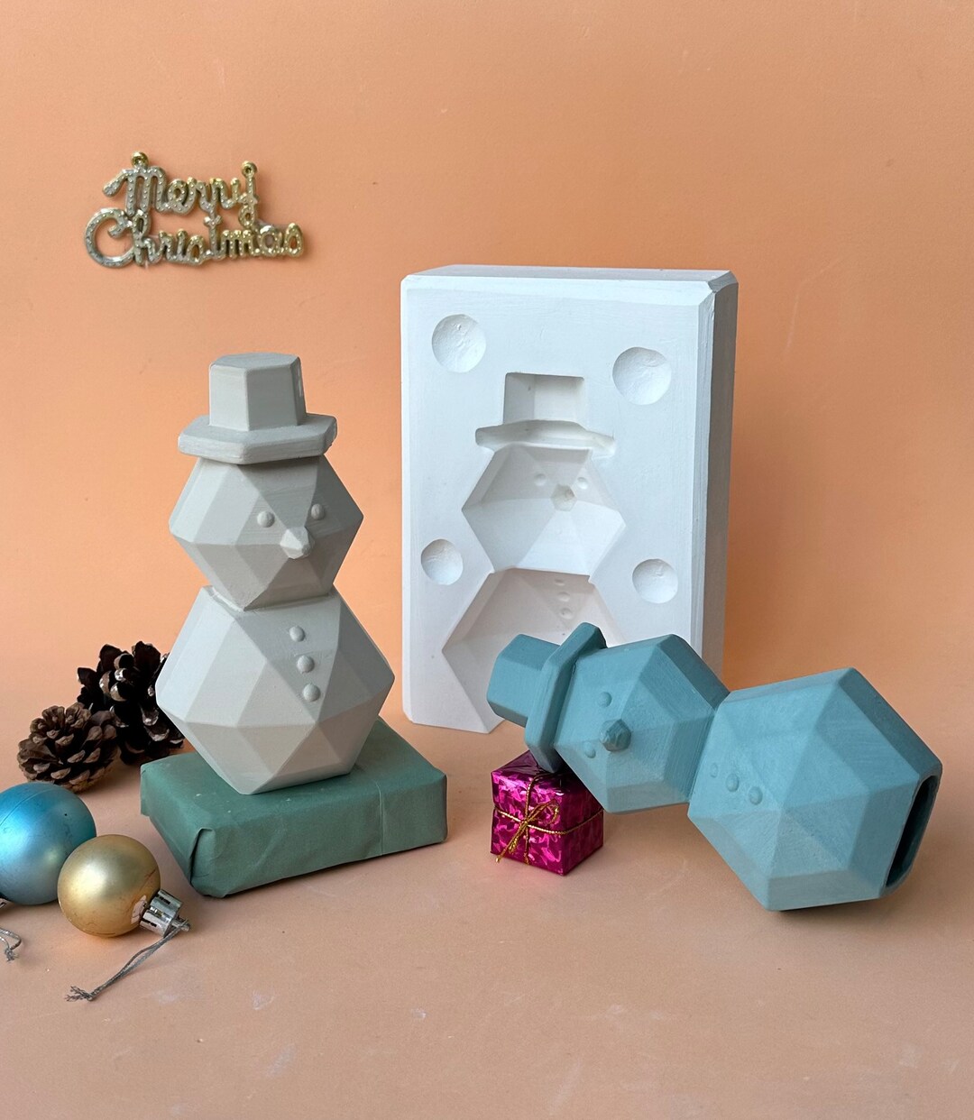 Snowman Mold, Snowman,christmas Tree Mold, Santa Mold, Ceramics and ...