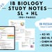 IB Biology SL/HL Study Notes - Etsy