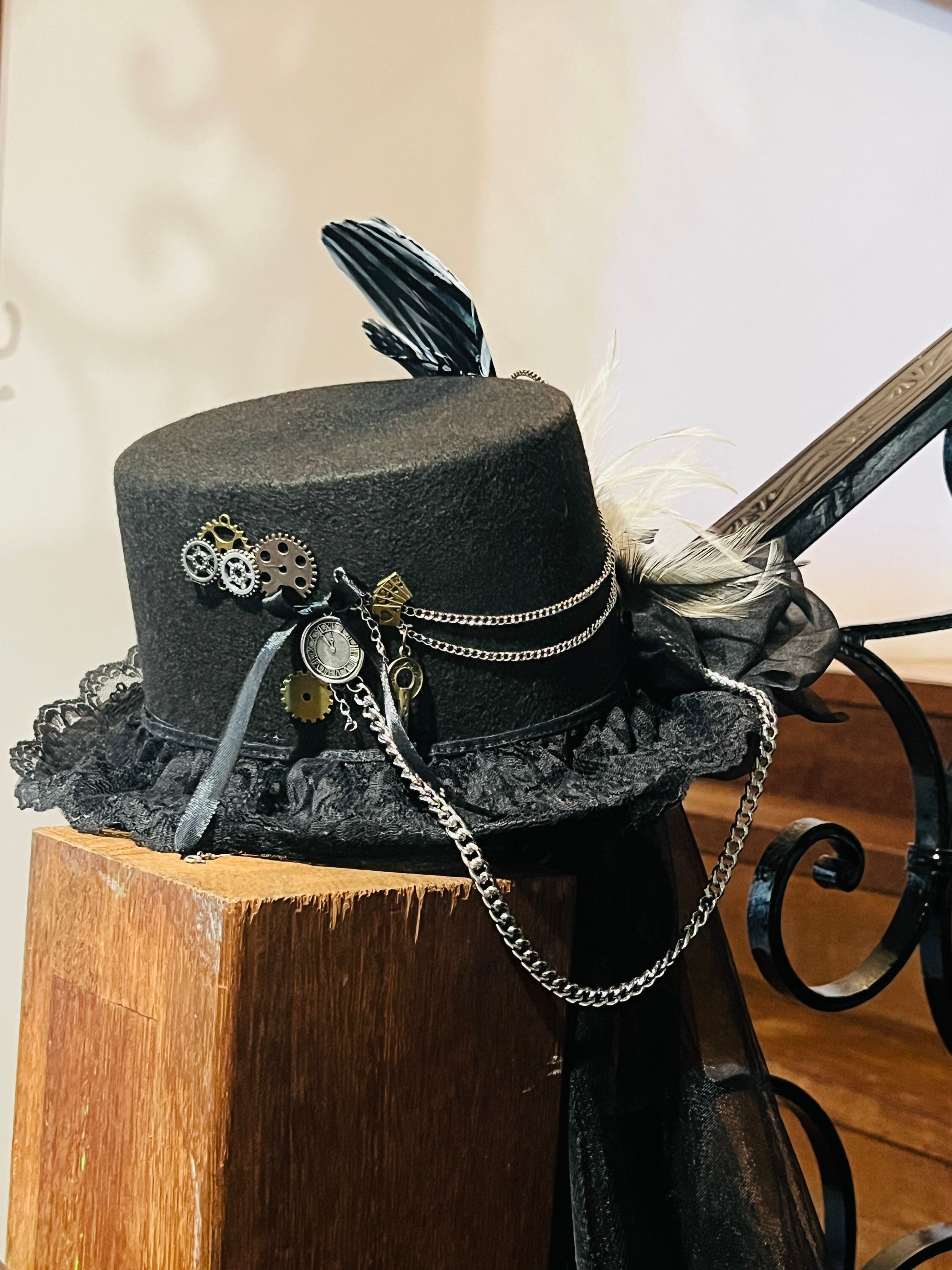 Steampunk Gothic Top Hat Fascinator Wedding Veil Victorian - Etsy