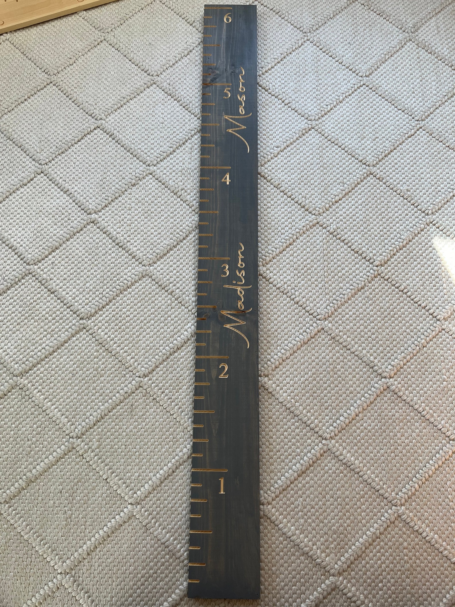 Growth Chart Real Wood Custom Engraved Baby Shower Housewarming Gift ...