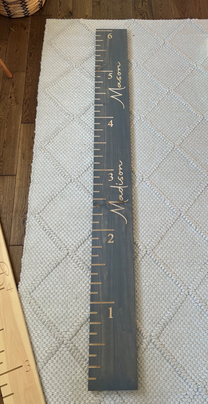 Growth Chart Real Wood Custom Engraved Baby Shower Housewarming Gift ...