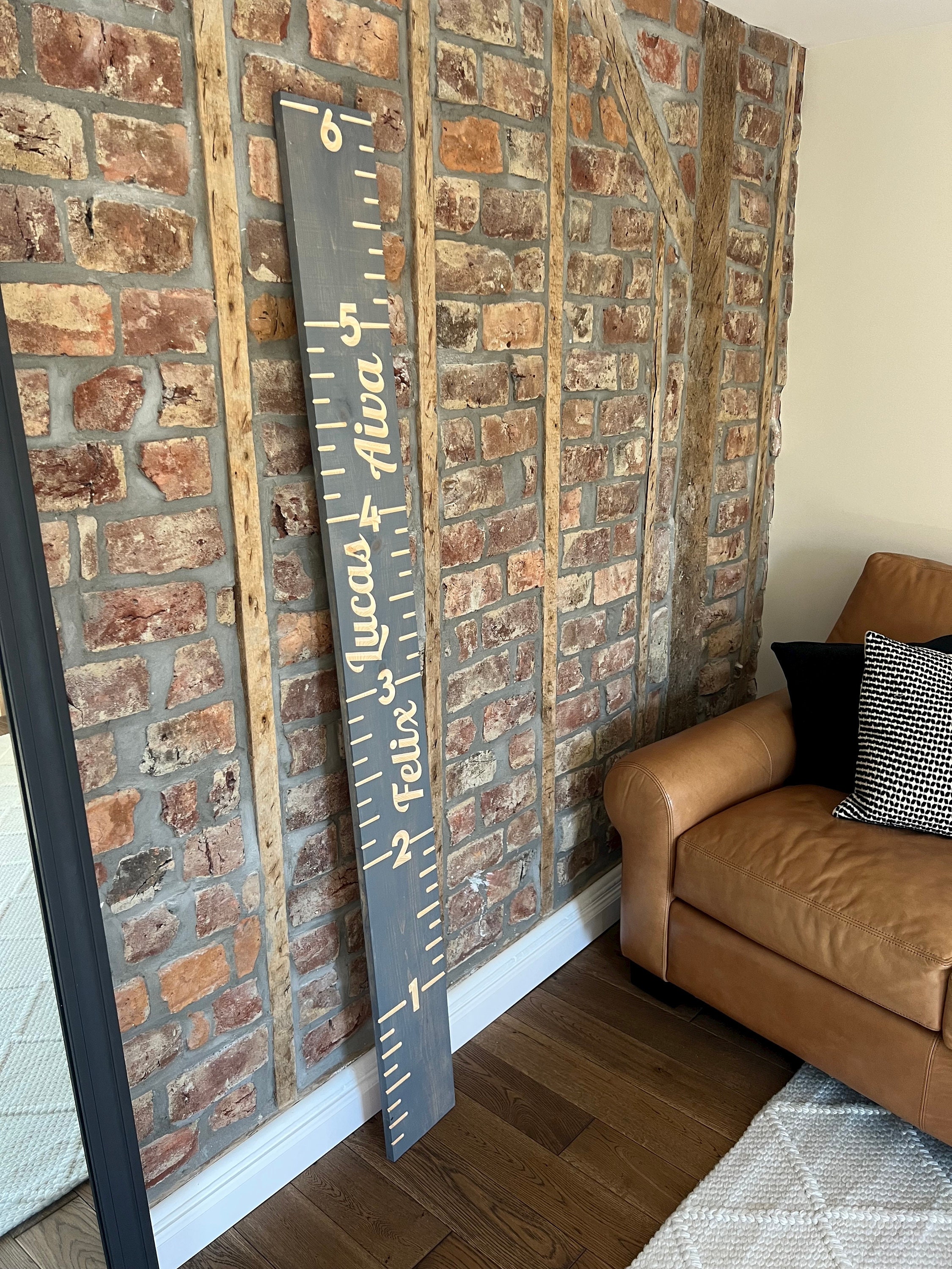 Growth Chart Custom Carved Solid Wood 3D Giant Ruler for Milestones 1st ...