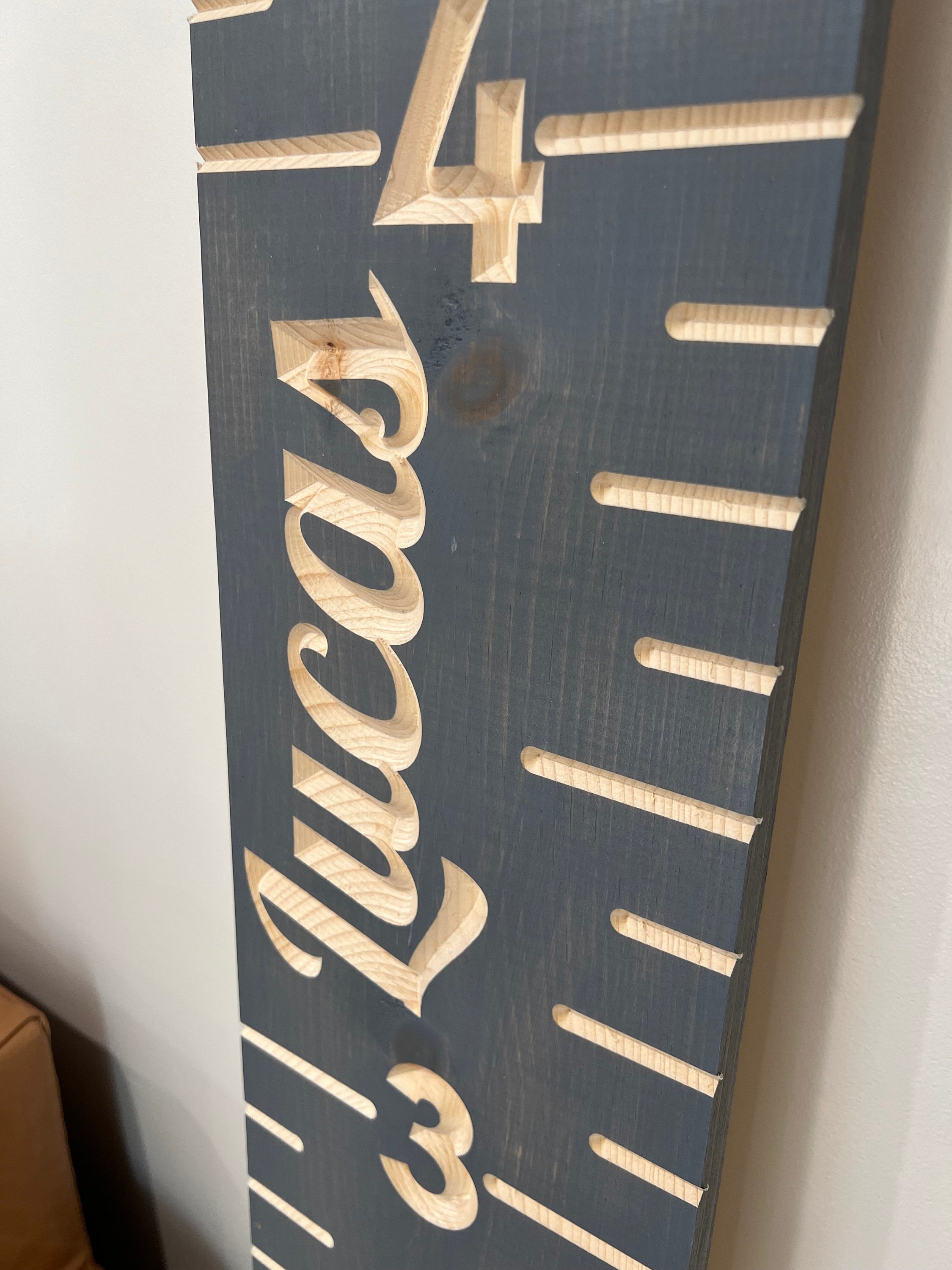 Growth Chart Custom Carved Solid Wood 3D Giant Ruler for Milestones 1st ...