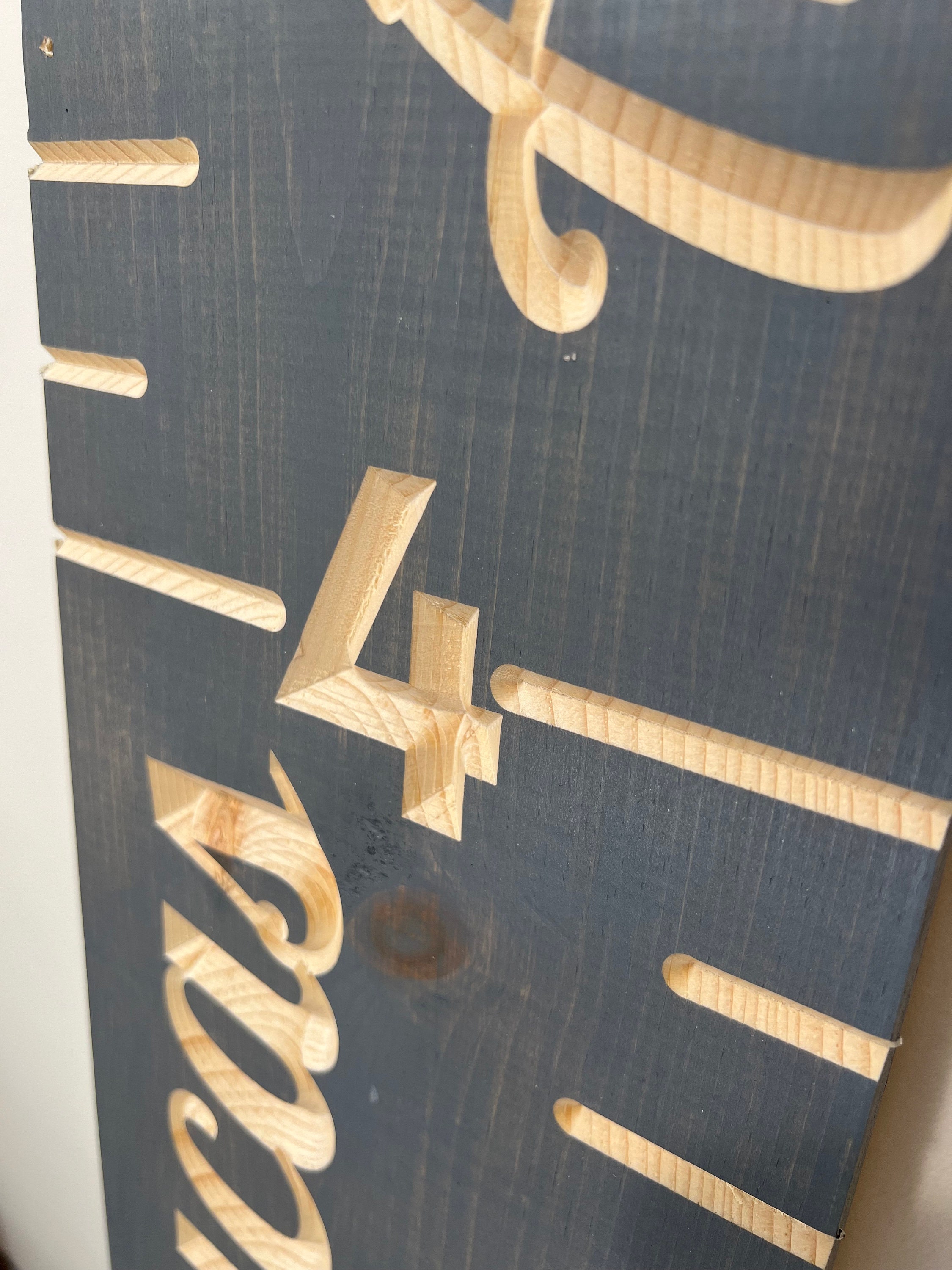 Growth Chart Custom Carved Solid Wood 3D Giant Ruler for Milestones 1st ...