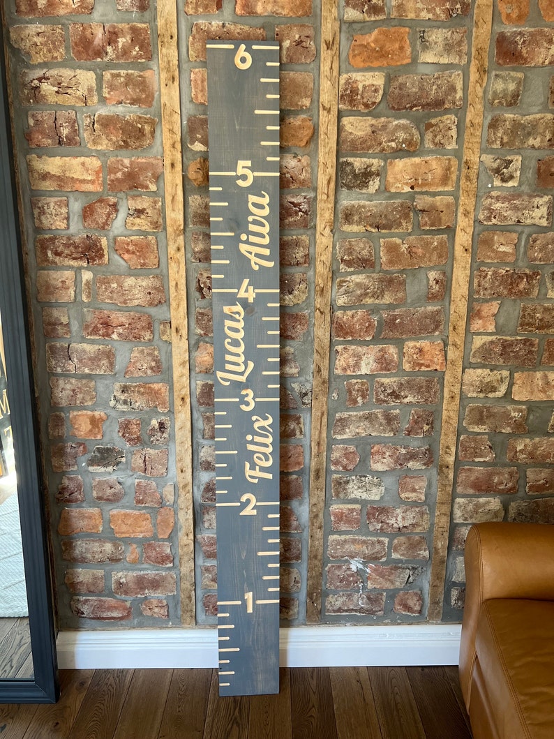 Growth Chart Custom Carved Solid Wood 3D Giant Ruler for Milestones 1st ...