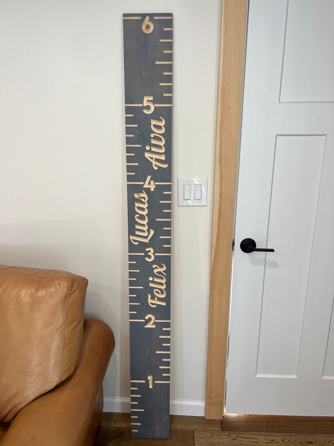 Growth Chart Custom Carved Solid Wood 3D Giant Ruler for Milestones 1st ...