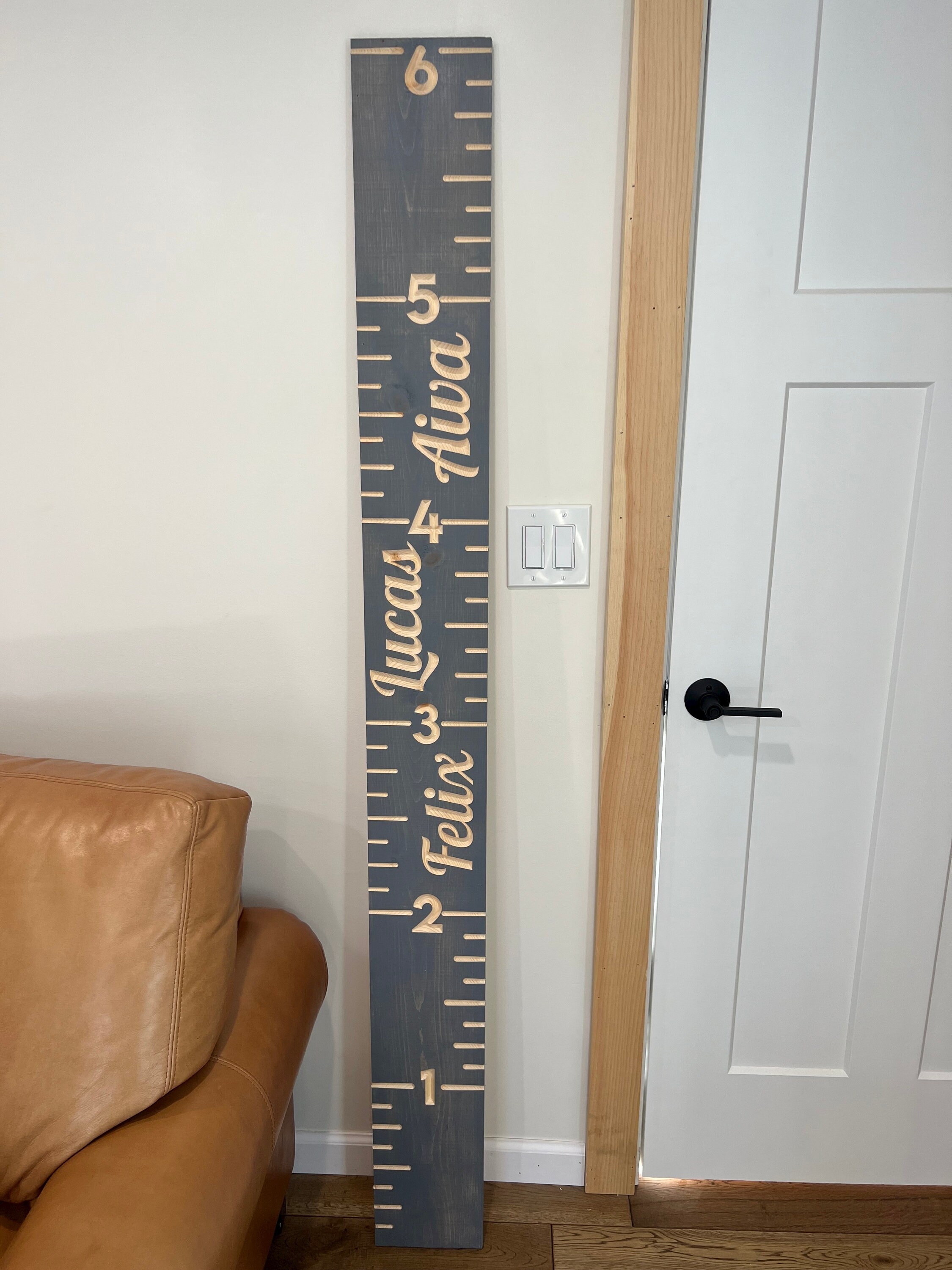 Growth Chart Custom Carved Solid Wood 3D Giant Ruler for Milestones 1st ...