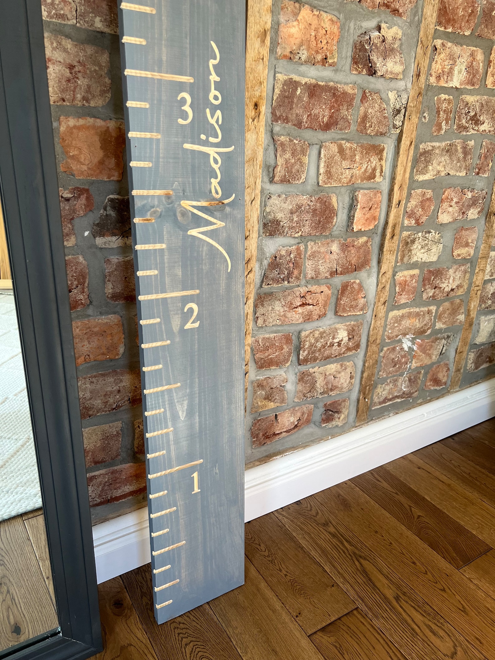 Growth Chart Real Wood Custom Engraved Baby Shower Housewarming Gift ...