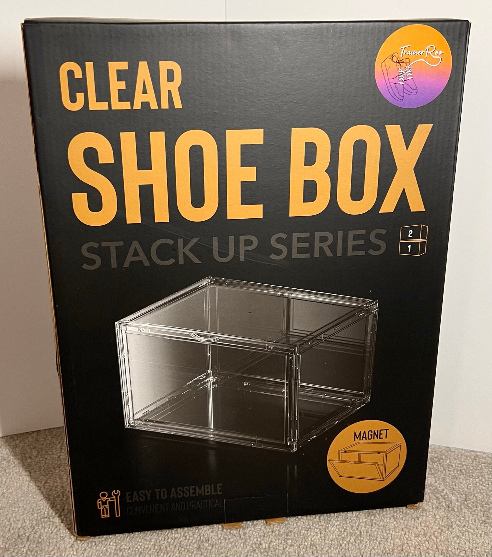 360 Degree Crystal Clear Acrylic Trainer Display Box - Etsy UK