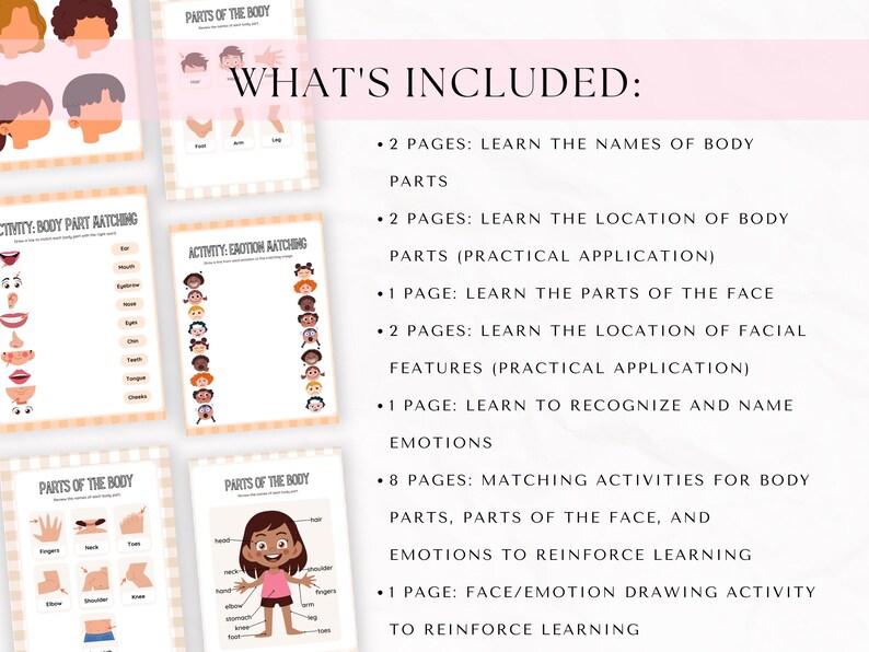 ANATOMY, EMOTIONS, Preschool Morning Menu Printable, Homeschool Morning ...