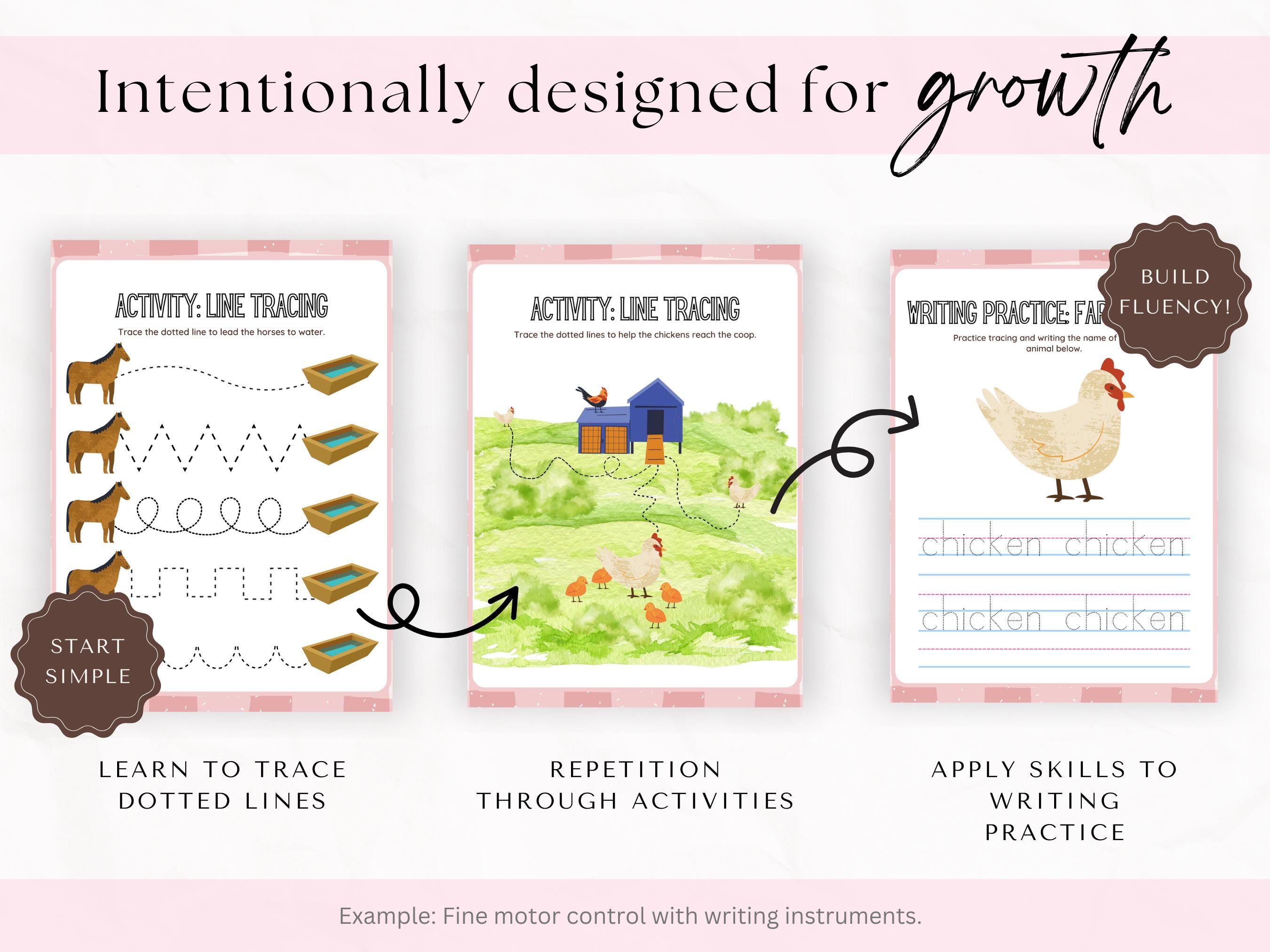 FARM ANIMALS Printable Activity Book, Toddler Busy Book, Learning ...