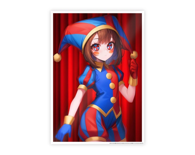 The Amazing Digital Circus Inspired Jester Pomni Necklace Primary Color ...