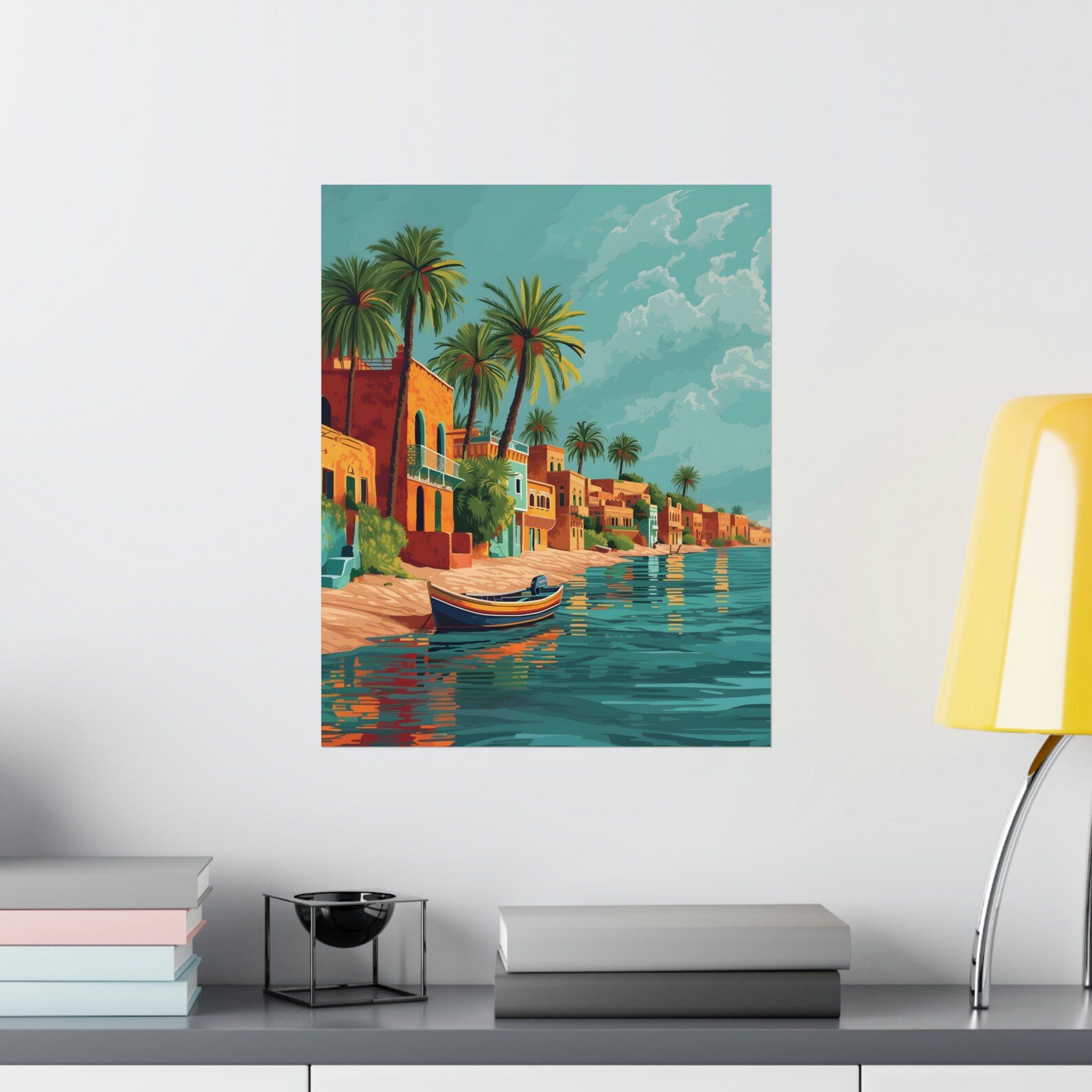 Baghdad Poster, Iraq Print, Iraqi Art, Middle Eastern Print, Tigris ...