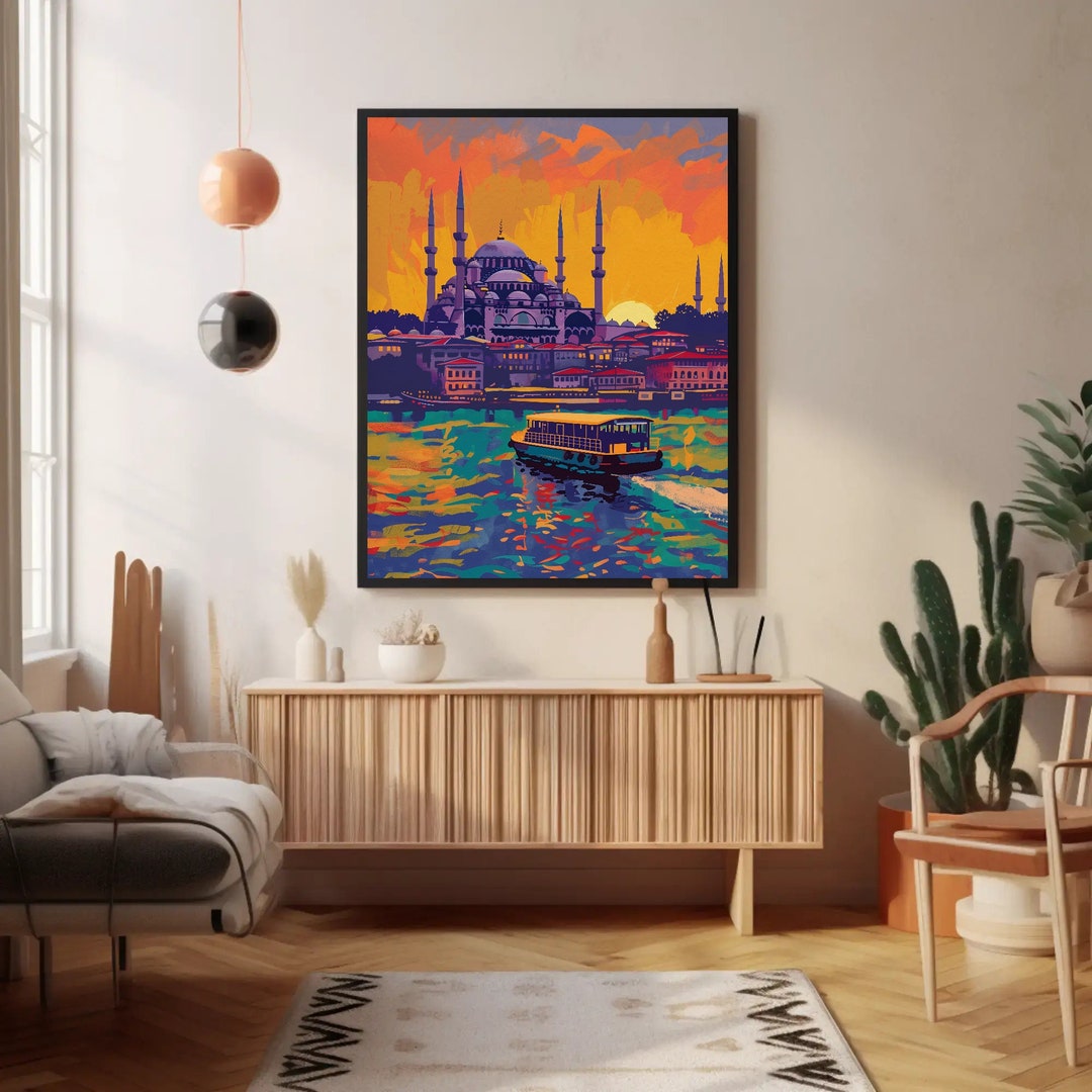 Turkey Poster, Istanbul Print, Turkish Art, Travel Poster, Islamic Art ...
