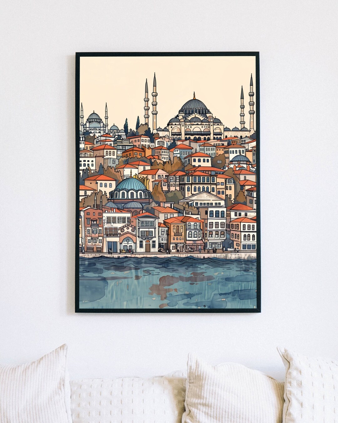 Istanbul City Poster, Turkey Print, Turkiye Poster, Islamic Art, Travel ...