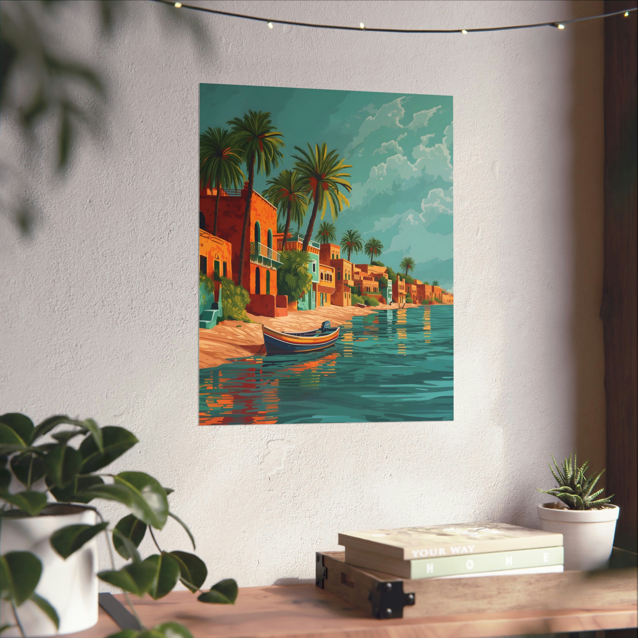 Baghdad Poster, Iraq Print, Iraqi Art, Middle Eastern Print, Tigris ...