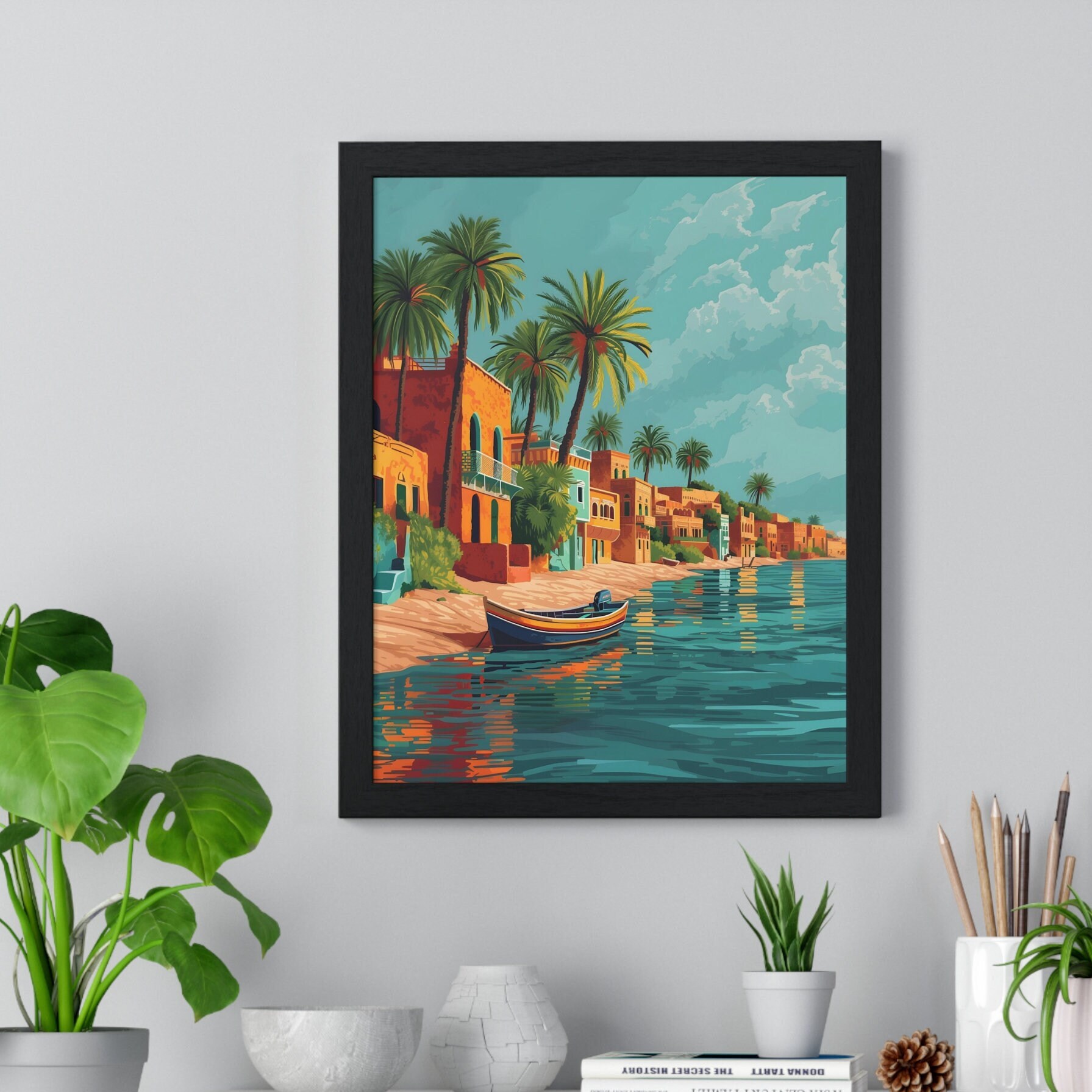 Baghdad Poster, Iraq Print, Iraqi Art, Middle Eastern Print, Tigris ...