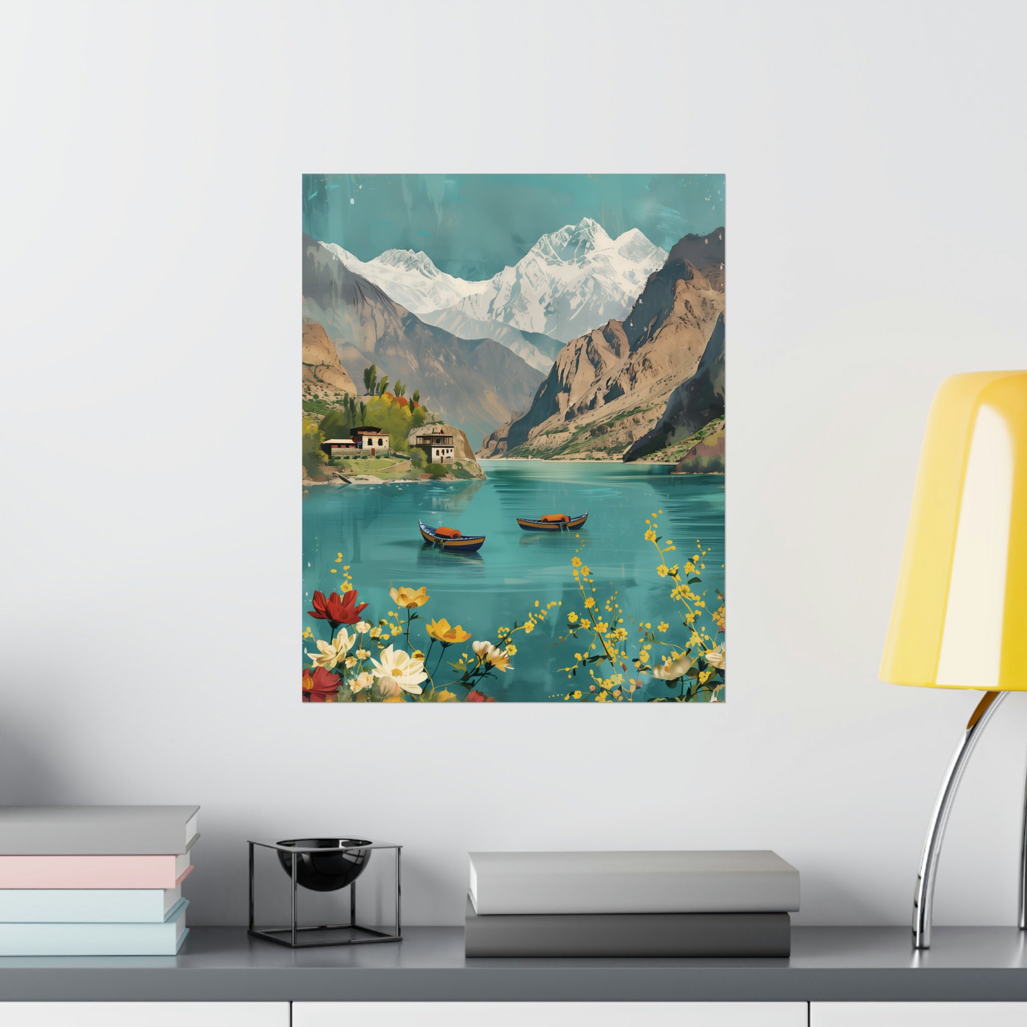 Hunza Valley Poster, Pakistan Print, Attabad Lake Poster, Islamic Art ...