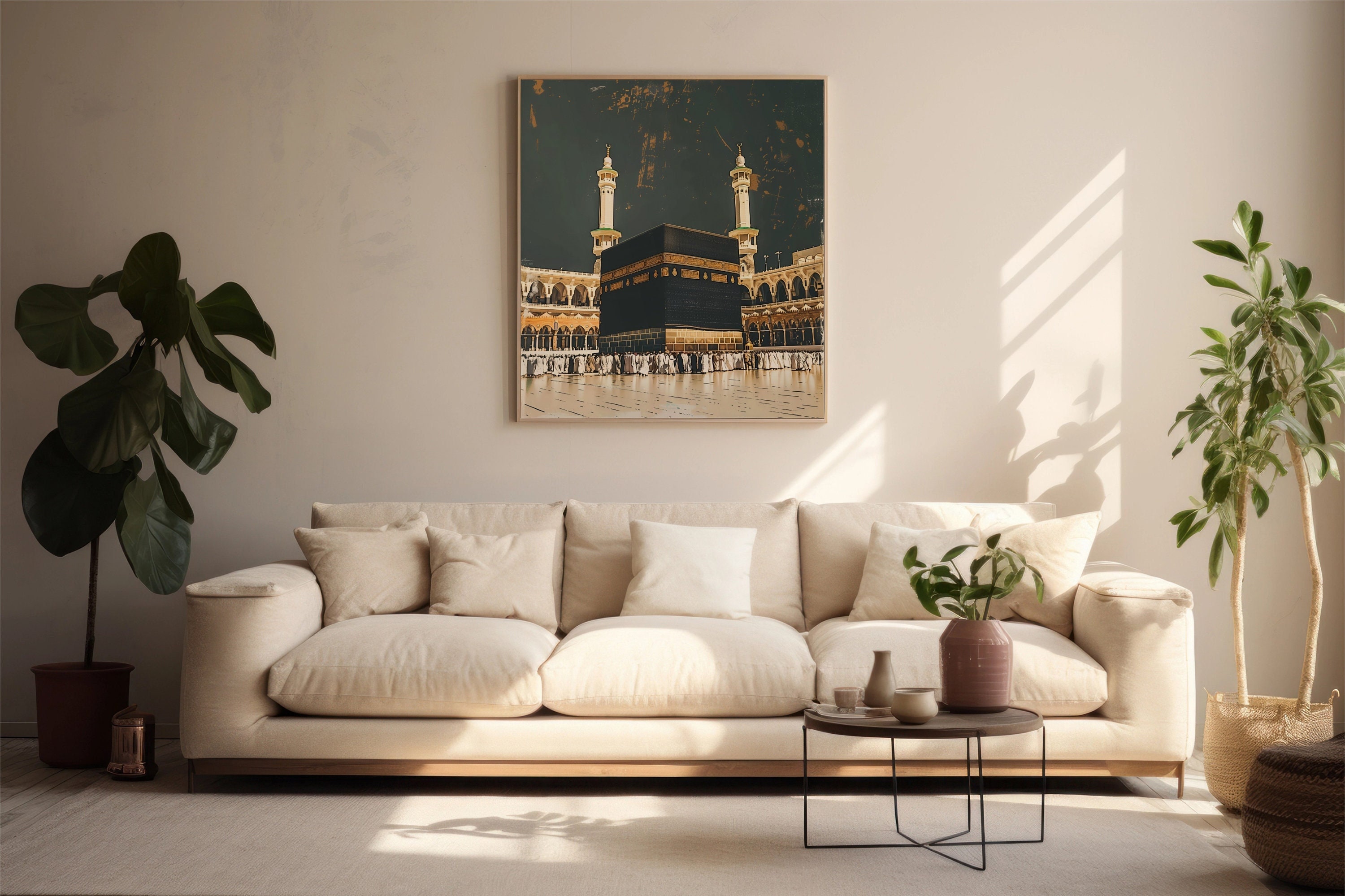 Makkah Vintage Print, 1950s Poster, Kaaba Print, Mecca Print, Saudi ...