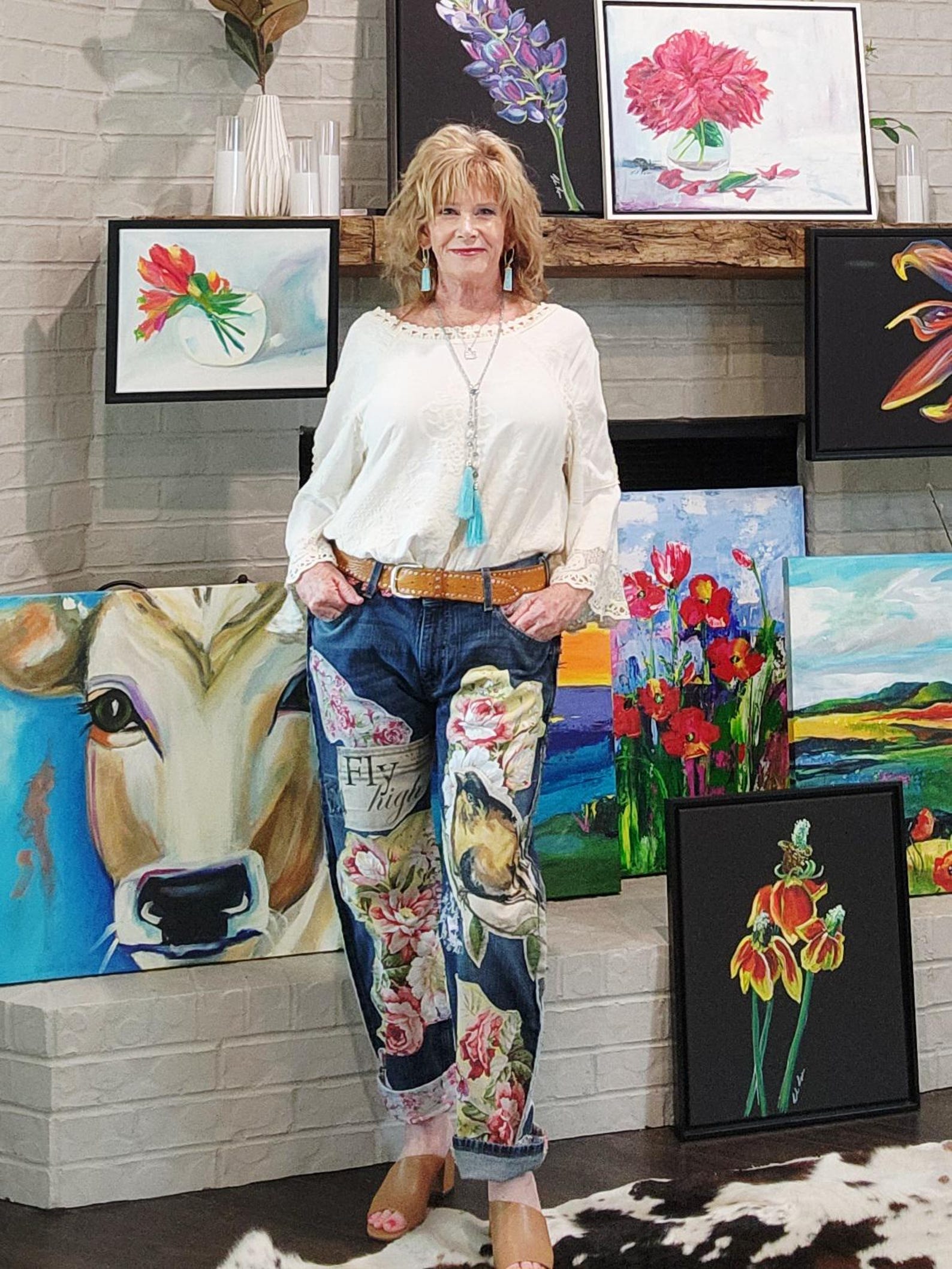 Levi S51 Upcycled Boyfriend Jean With Shabby Chic Floral Bird Design - Etsy