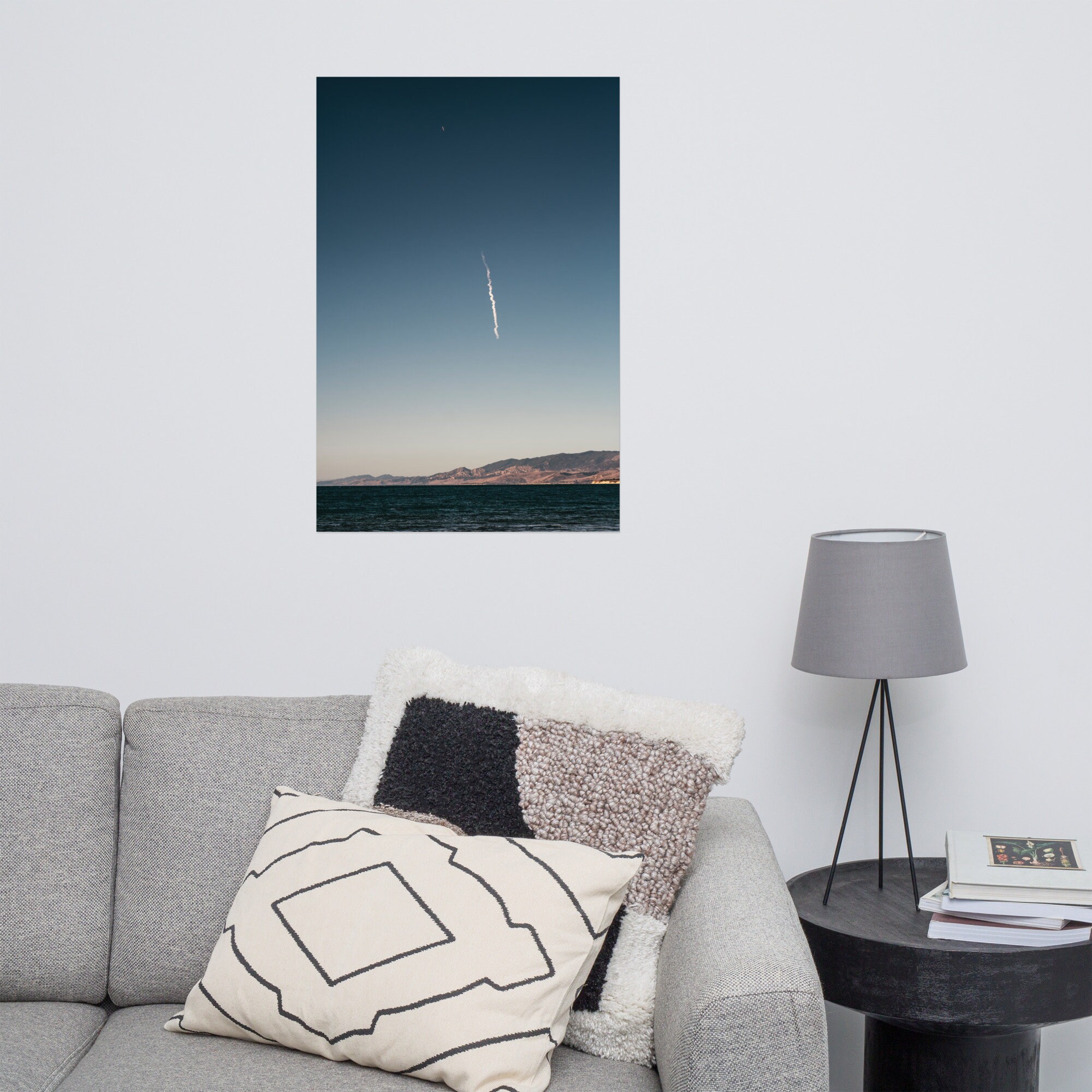 Matte Poster of Spacex Falcon9 Rocket Launch Over Santa Barbara in ...