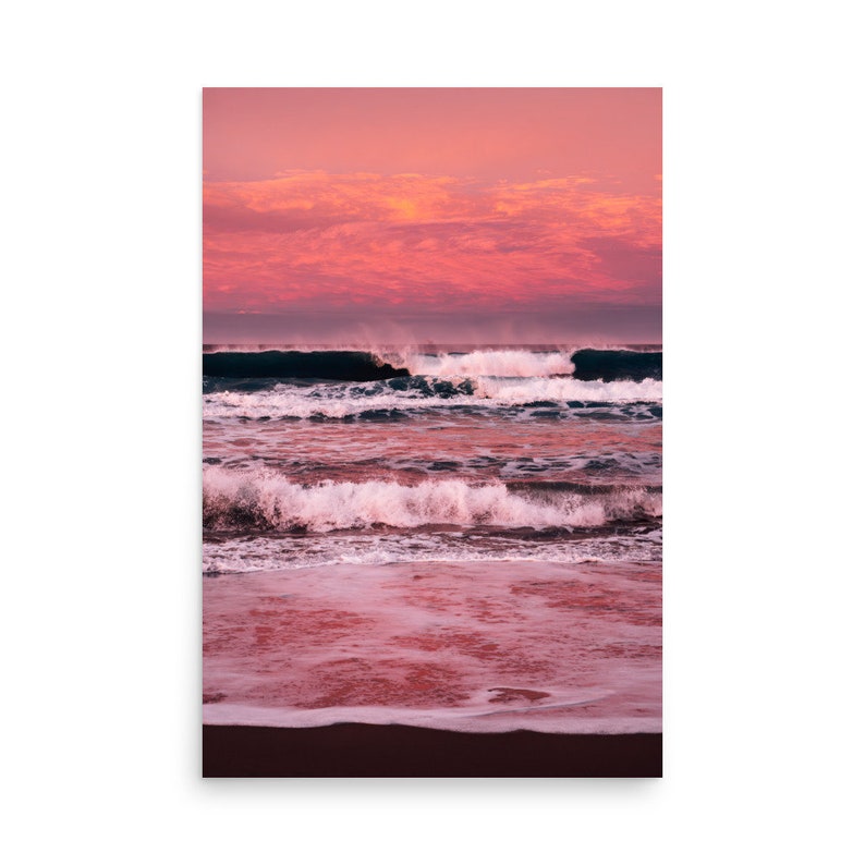 Sunrise Ocean Lustre Photo Paper Poster California Coast. - Etsy