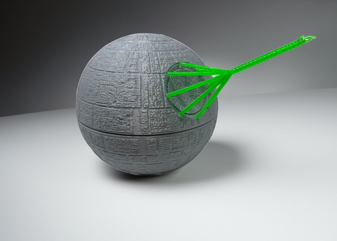8-inch 3D Printed Death Star Christmas Tree Topper With Green Laser PLA ...