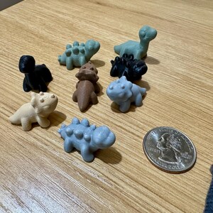 Mini 3D Printed Dinosaurs Set - Tiny Stegosaurus Brontosaurus ...